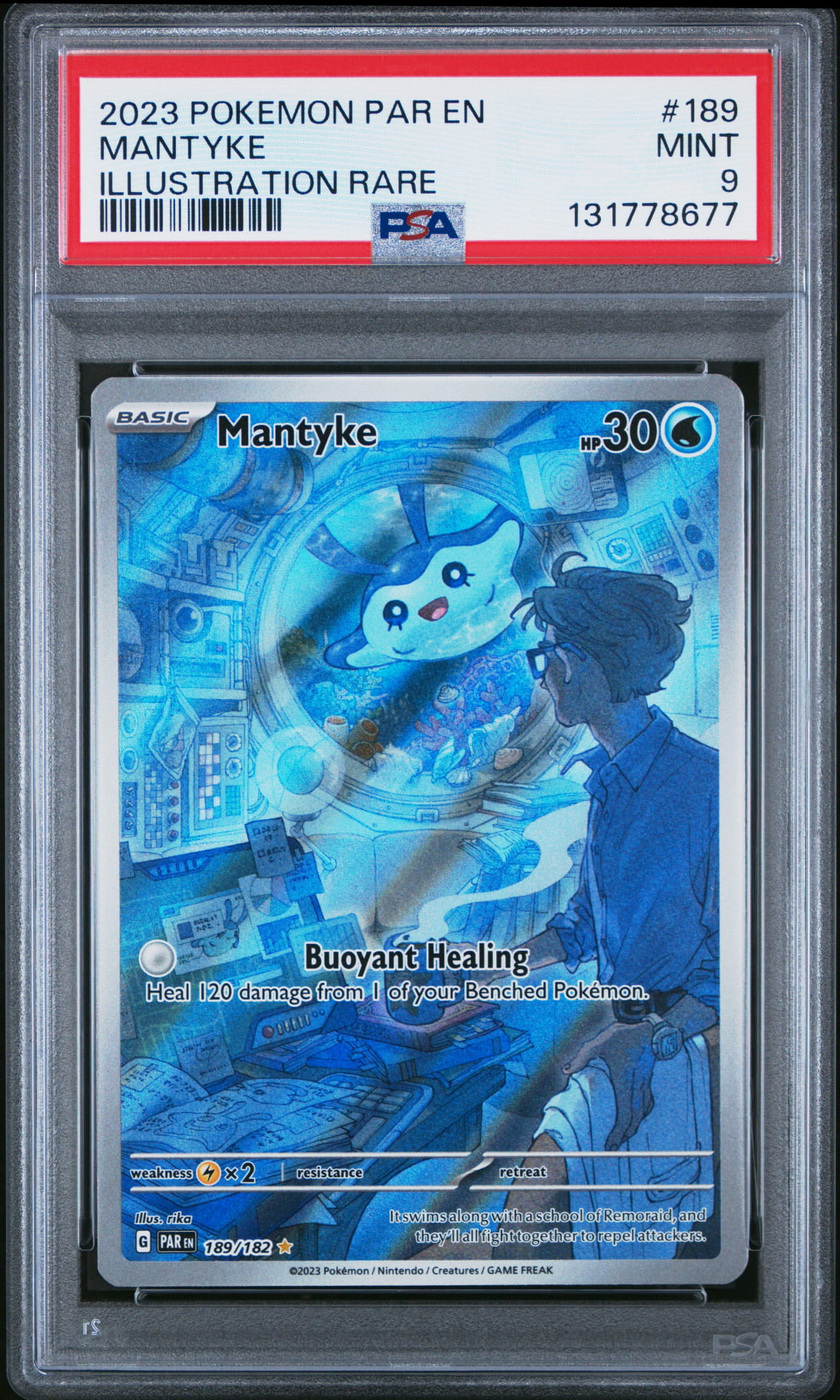 Mantyke (PAR 189) Paradox Rift - PSA 9 - Poke Single