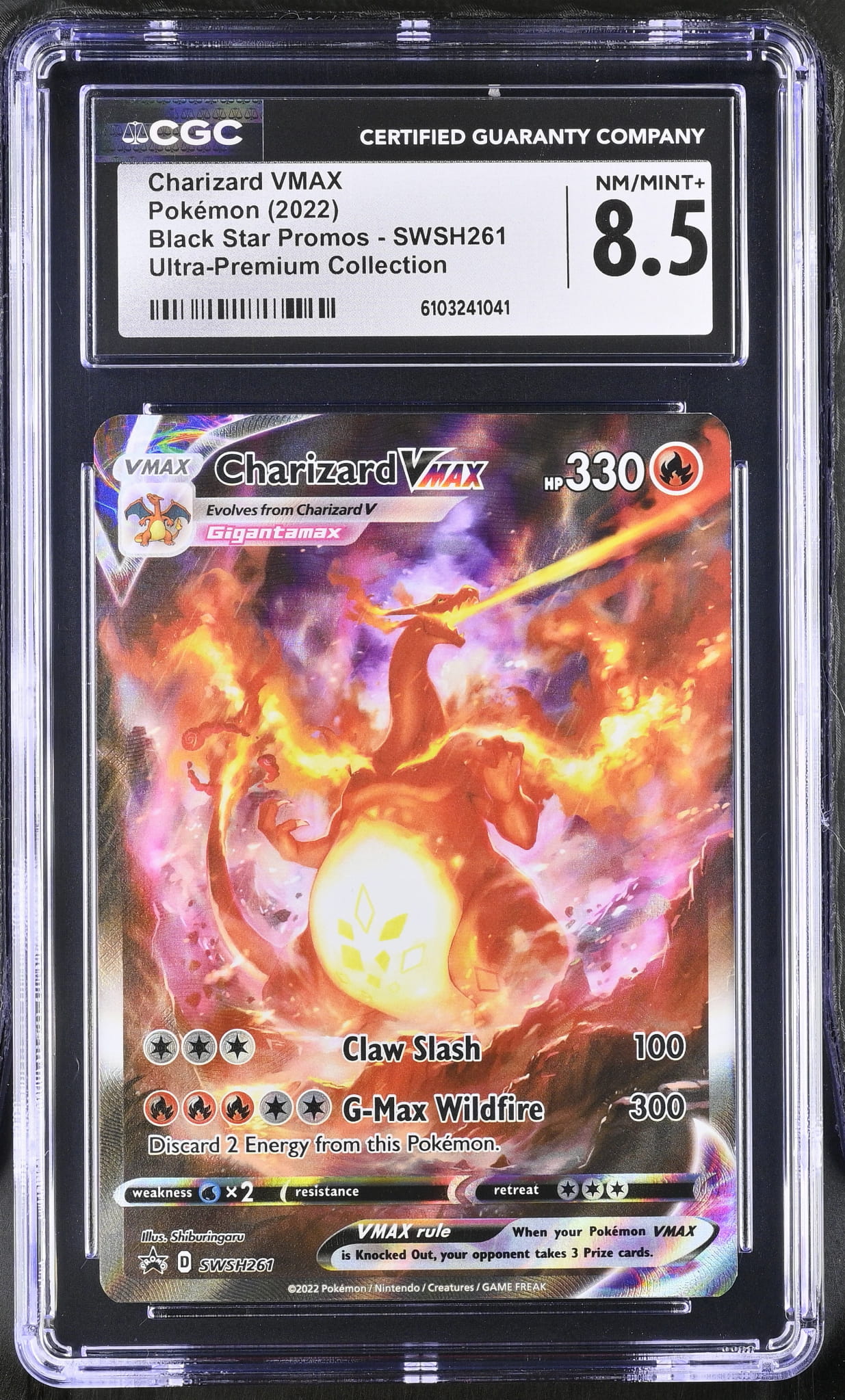 Charizard VMAX (SWSH 261) - SWSH Black Star Promos - CGC 8.5 - Poke Single