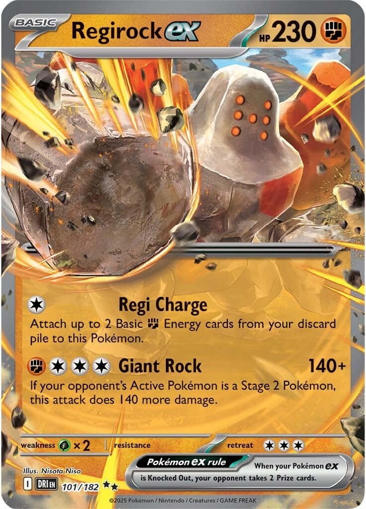 Regirock ex (DRI 101) - Destined Rivals - Poke Single